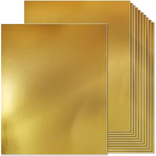 Gold Metallic Cardstock Paper 8.5 x 11 inches 100 Sheets 100lb Cover ...