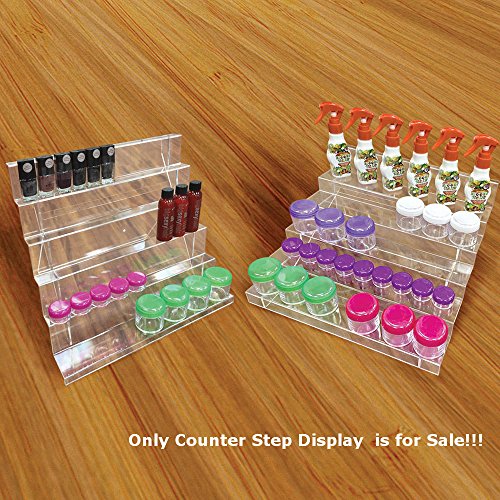 Amazon.com: Acrylic Clear 5Tier Counter Step Display 14.75W x 13.75D x ...