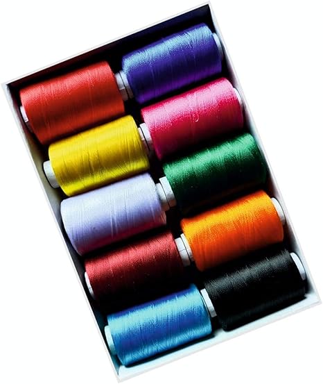 Boss Silk Thread 10 Color Main Shade Each roll 900 mtrs Approx for ...
