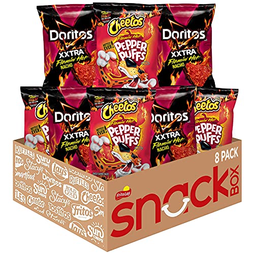 Frito Lay Flamin' Hot Face Off Variety Pack, Cheetos & Doritos, 8 Count ...