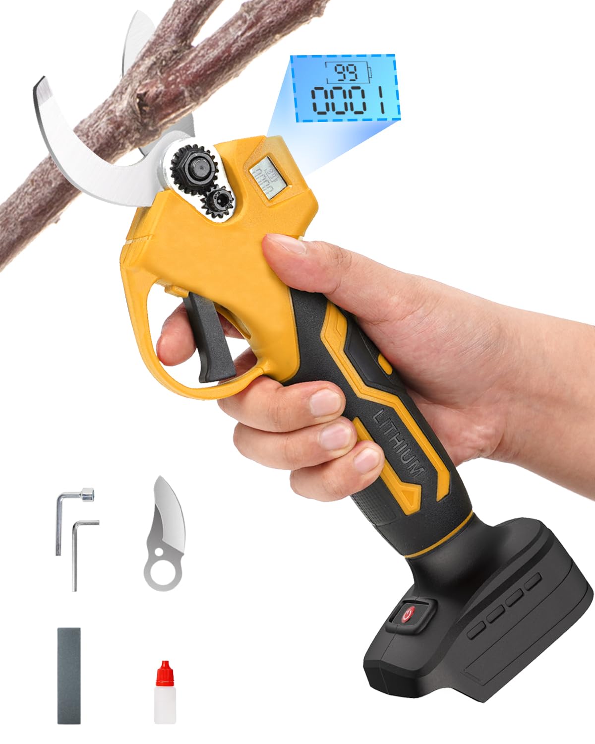 VEITORLD Electric Pruning Shears for DeWalt 20V Battery, Portable ...
