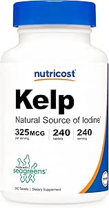 Amazon.com: Nutricost Kelp Tablets, 325mcg of Iodine, 240 Tablets - Non-GMO, Gluten Free ...