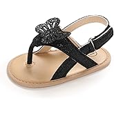 Amazon.com | SOFMUO Infant Baby Girls Sandals with Flower Soft Sole Newborn Summer Crib Shoe ...