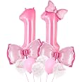 Amazon.com: Yoehlon Coquette Birthday Decorations, Pink Bow Balloons ...