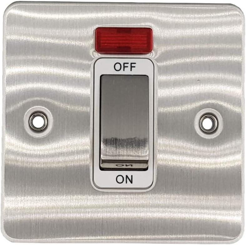 Klite 45A 1 Gang Switched Cooker Control DP Unit Isolator Switch with ...