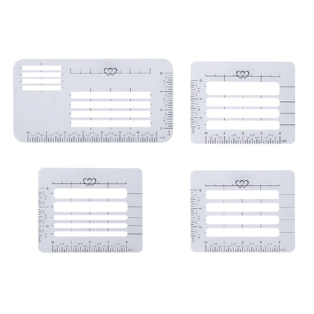 Buy 4 Styles Envelope Addressing Guide Stencil Lettering Aid Templates ...