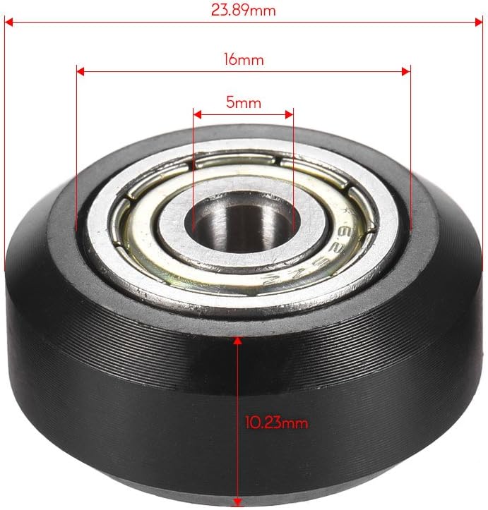 Aibecy – Large plastic passive round pulley with bearings and toothed ...
