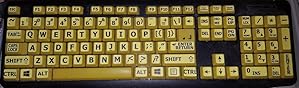 Amazon.com: English US Large Letters Black - Yellow Letters Keyboard ...