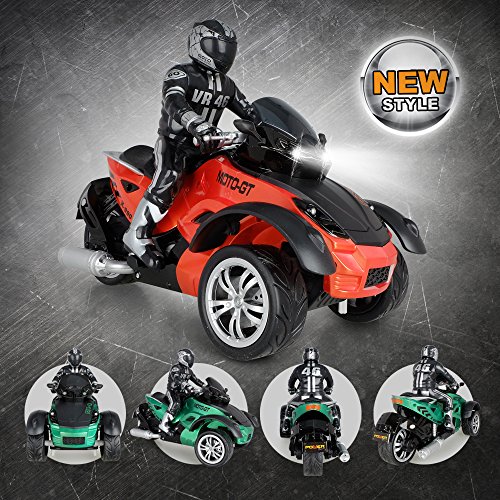 RC Remote Control Three Wheel Roadster Motorcycle with Headlights ...
