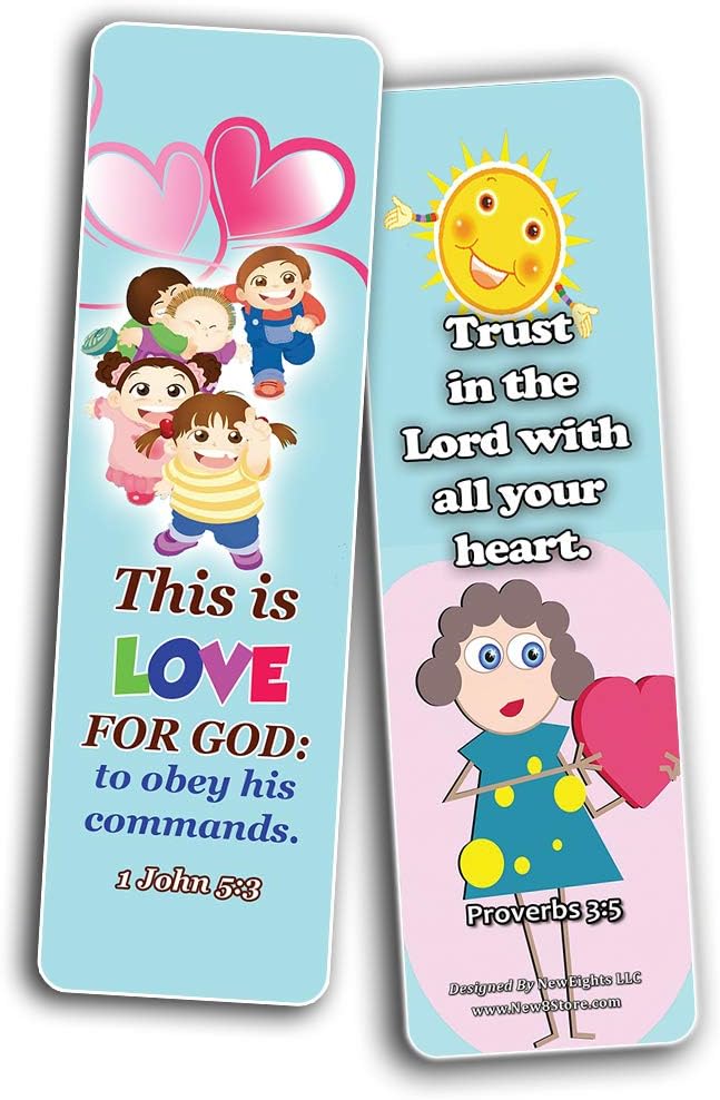 Short Bible Verses for Kids Bookmarks (60-Pack) – Great Way for Kids to ...