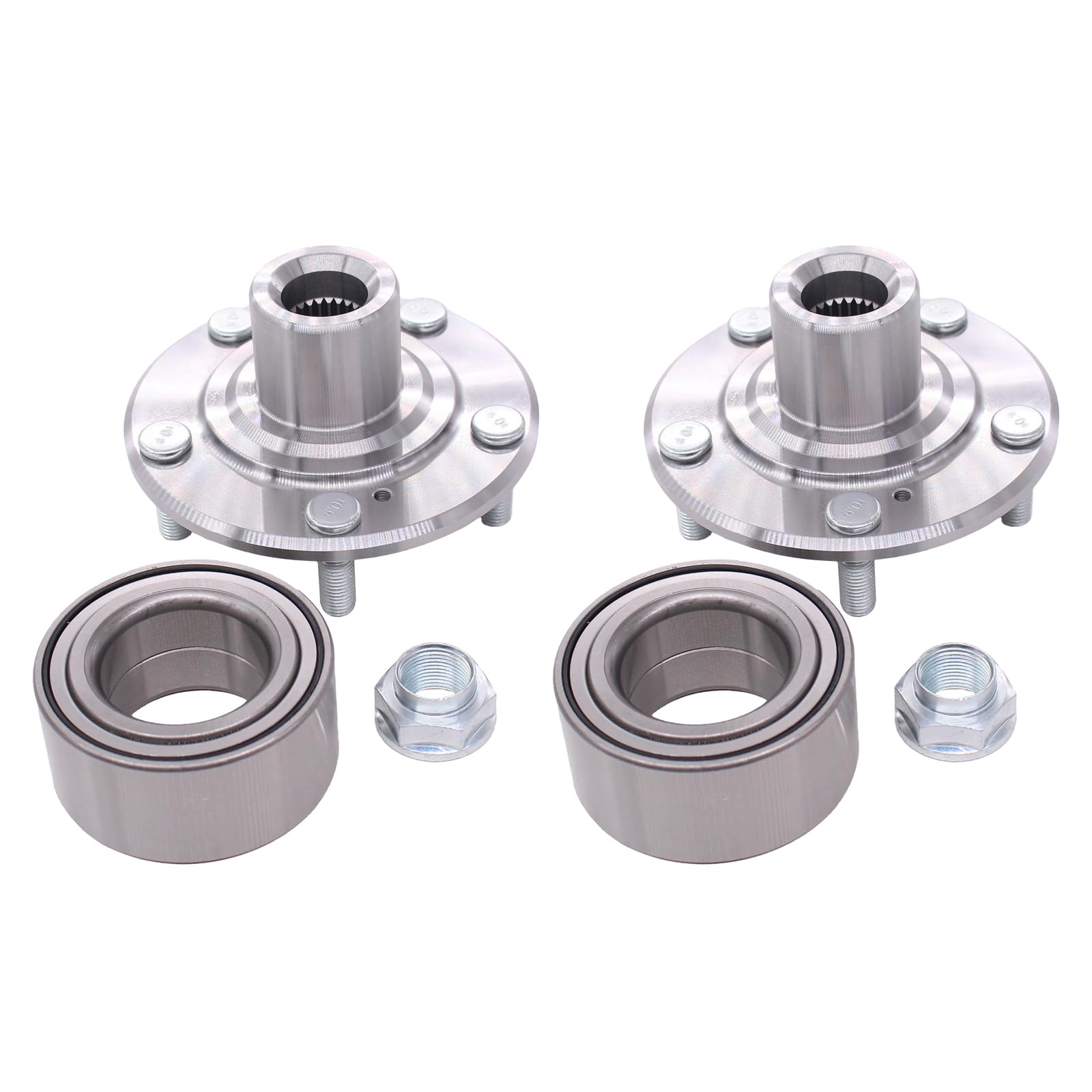 MOTOKU Pair Front Wheel Hub Bearing Assembly Kits for Honda Civic 2016 ...