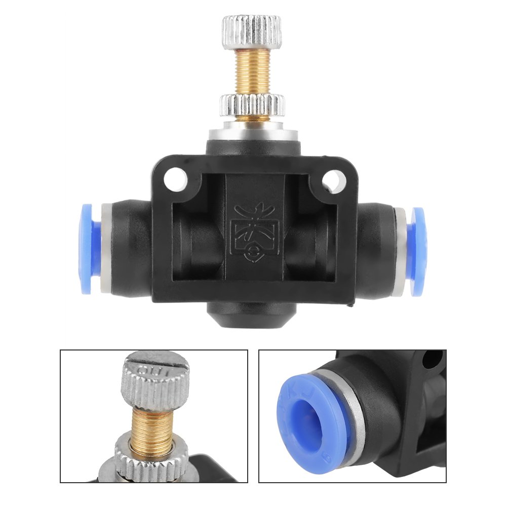 Pneumatic Flow Valve, 10 pcs/set Push In Speed Controller 6mm Pneumatic ...