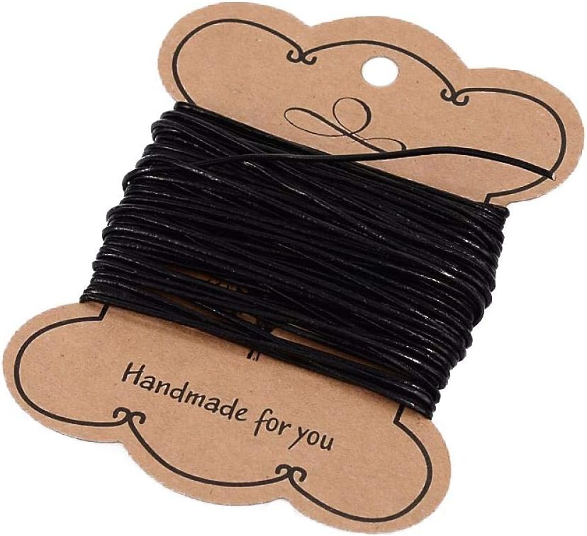 PandaHall 10m 1mm Cowhide Leather Cord Black Leather Jewelry Cord For ...