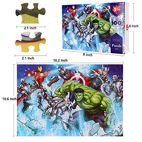 Kids Puzzle,100 Pieces Puzzles for Kids,Cardboard Kids Puzzles for Ages ...