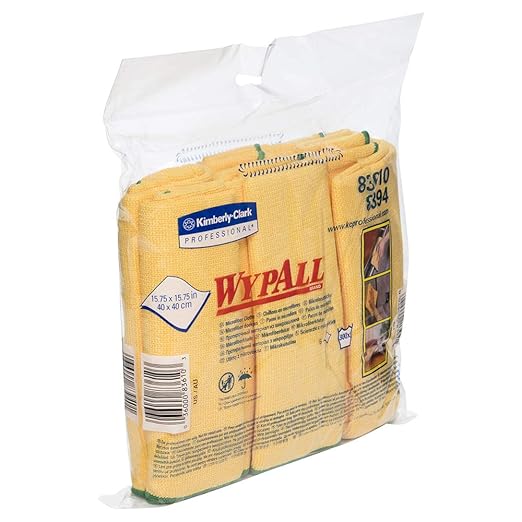 Wypall Microfiber Cloths (83610), Reusable, 15.75” x 15.75”, Gold ...