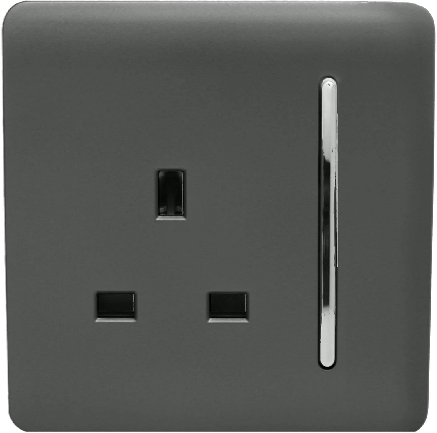 Trendi 1 Gang Artistic Modern Glossy 13 Amp Switched Tactile Plug ...