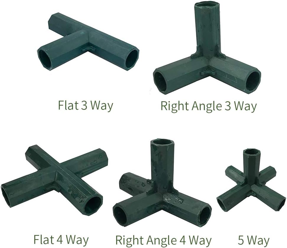 16mm Garden Framework Corner Connector, 4pcs 3 4 5 Ways Flower Stands ...