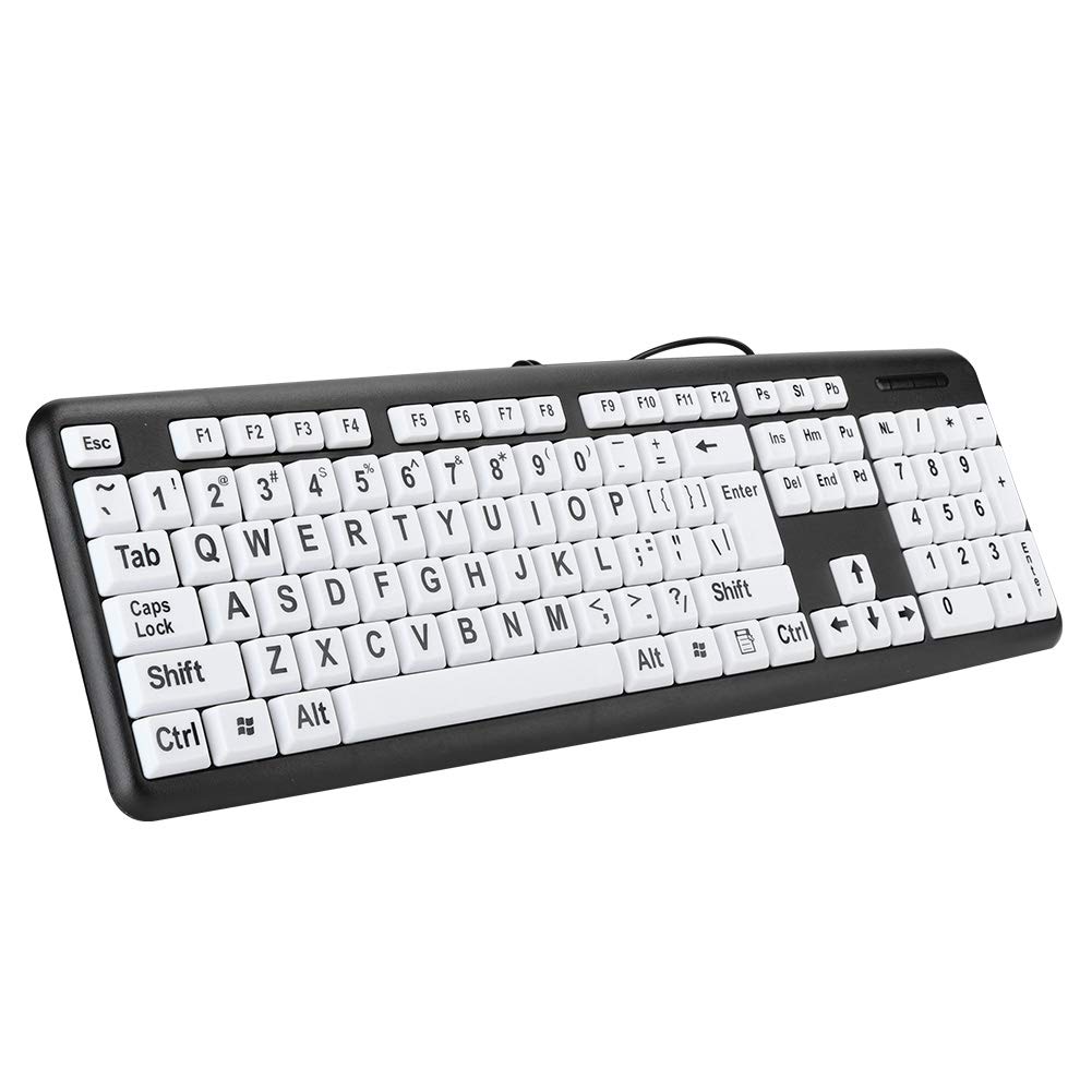 Mua Large Print Computer Keyboard, 104 Keys Standard Full Size USB ...