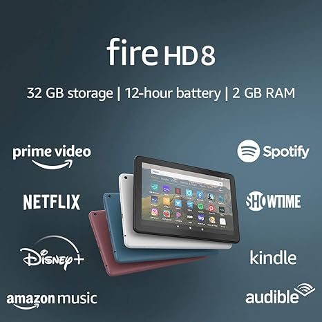 Amazon.com: Fire HD 8 tablet, 8" HD display, 64 GB, designed for ...