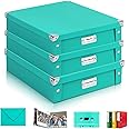 Amazon.com: 3 Pack 12"x12" Scrapbook Storage Box with Lid Fold Jumbo ...