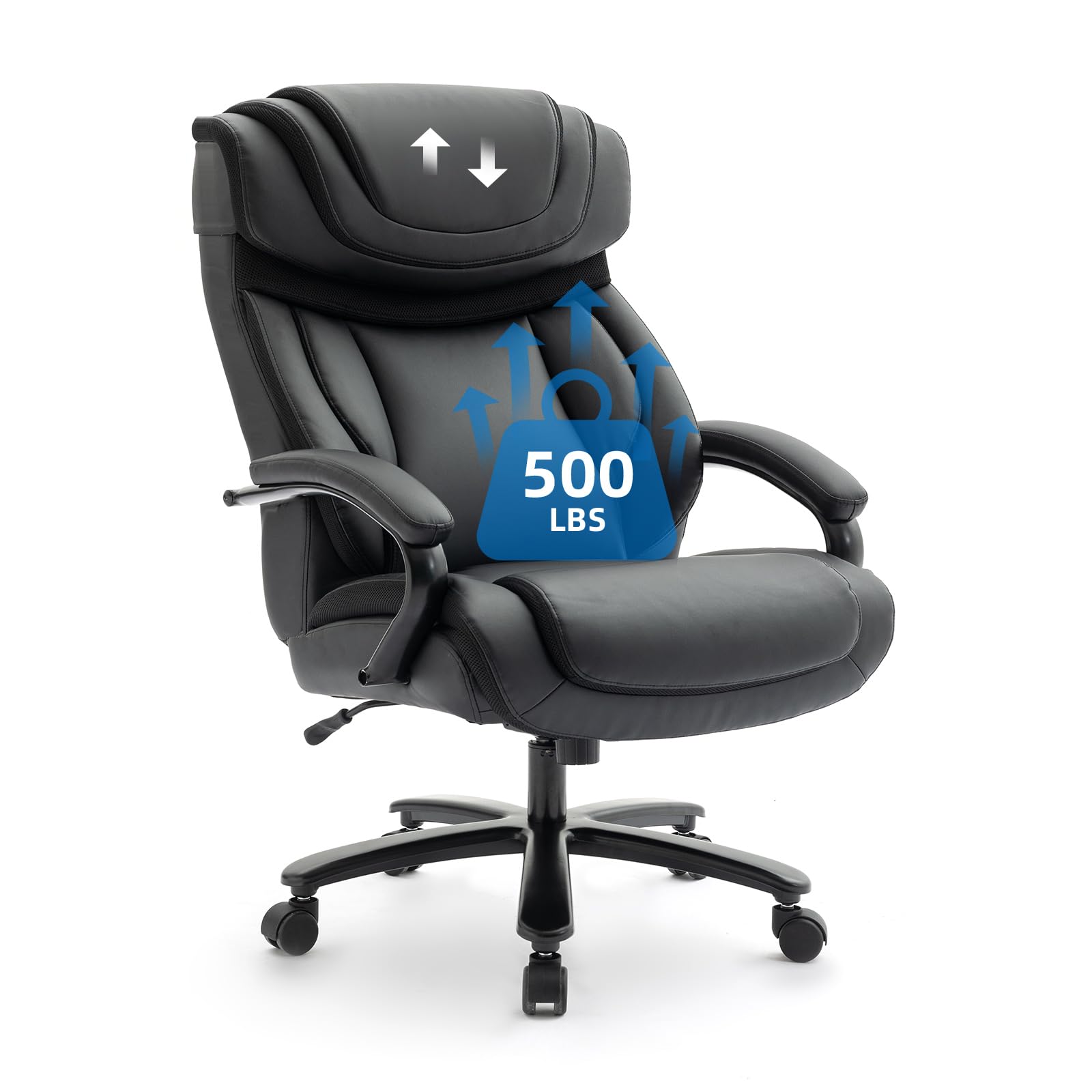 GTPOFFICE Big and Tall Office Chair 500lbs Executive Chair Heavy Duty ...