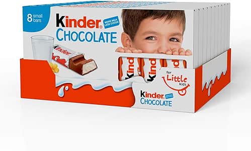 Ferrero kinder barrette di cioccolato al latte 10 confezioni 1kg da 8 ...