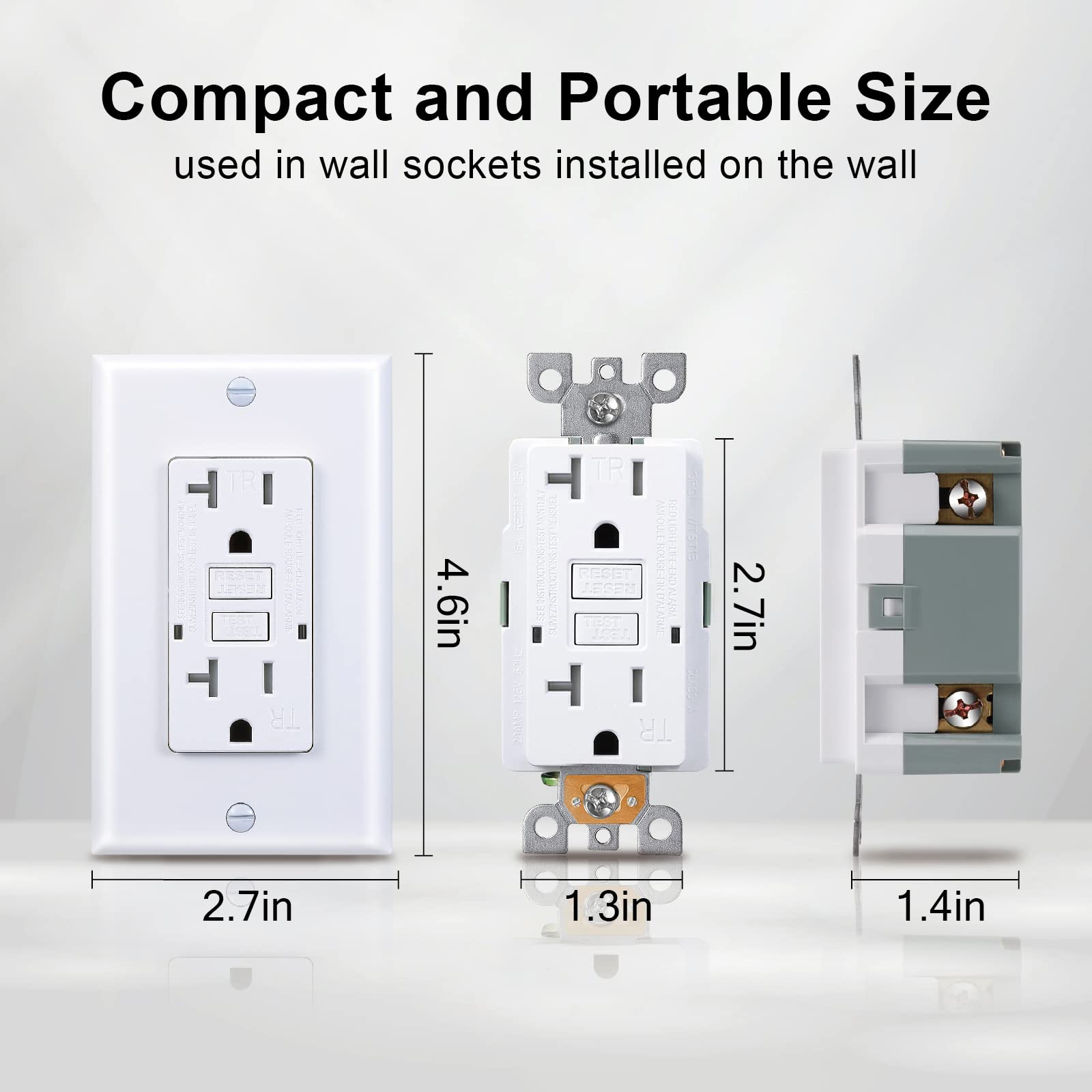 Mua 20 Amp GFCI Outlet, Tamper-Resistant GFI Receptacle with LED ...