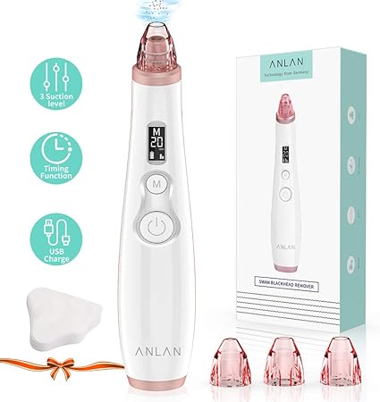 Blackhead Remover,ANLAN Blackhead Vacuum Facial Pore Cleanser With ...