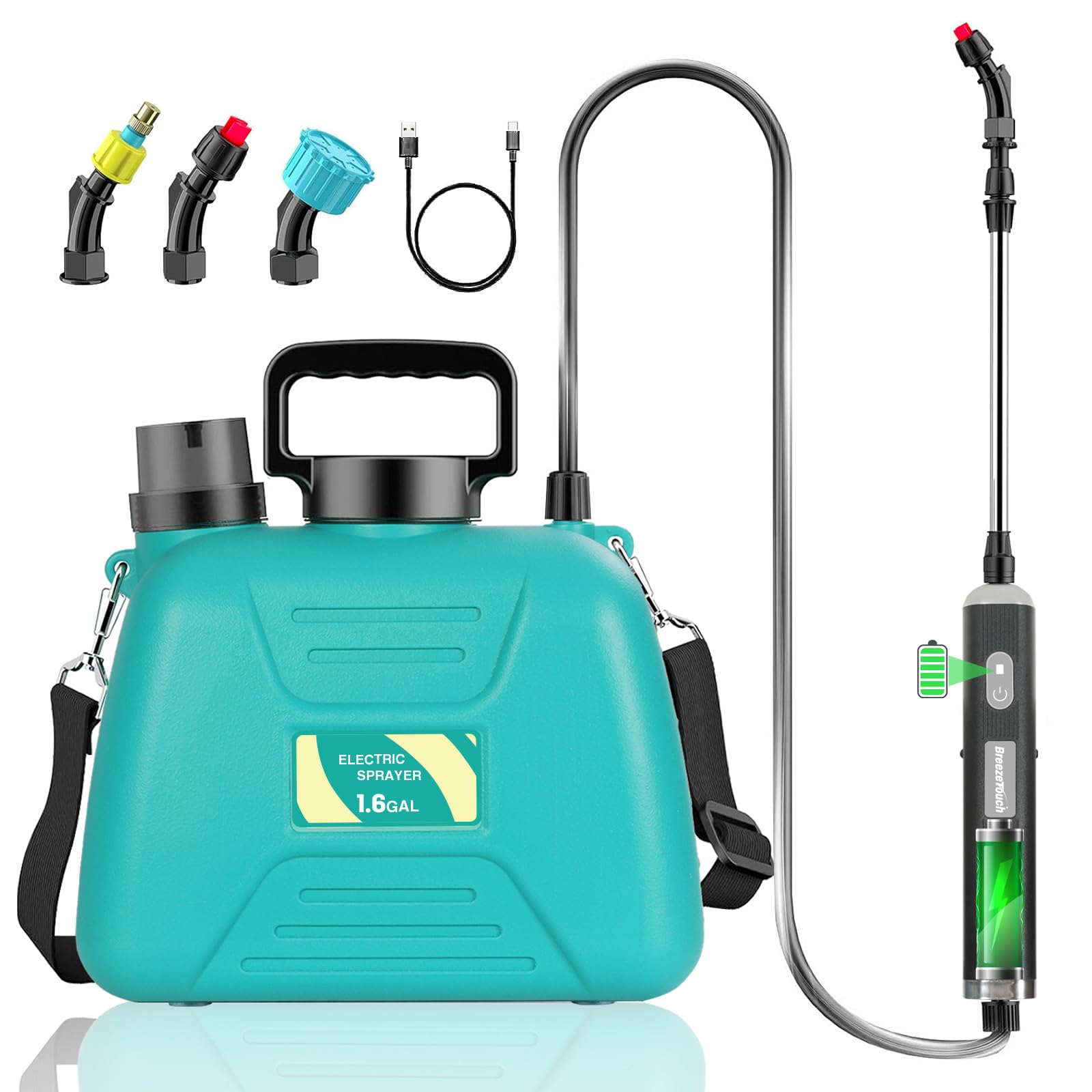 Breeze Touch 4000mAh Battery Powered Sprayer 1.6 Gallon Upgrade ...
