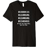 Amazon.com: Funny Computer Binary Code Programmer Developer Geek Gift T ...