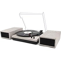 Bluetooth Vinyl Retro Record Player With External Speakers,