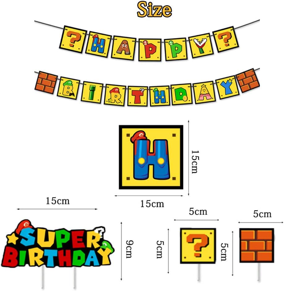SUNSK Balloons for Mario Balloon Round Latex Balloon Happy Birthday ...