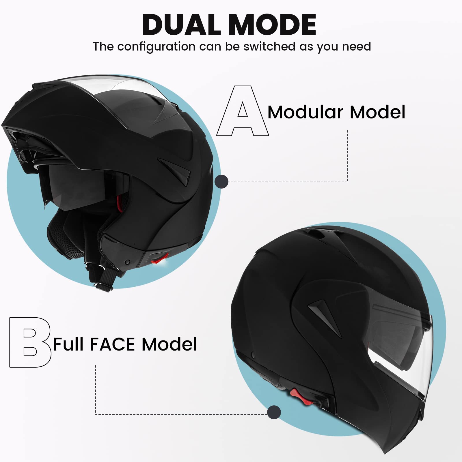 Mua ILM Motorcycle Helmets Modular Dual Visor Flip-up Full Face Street ...