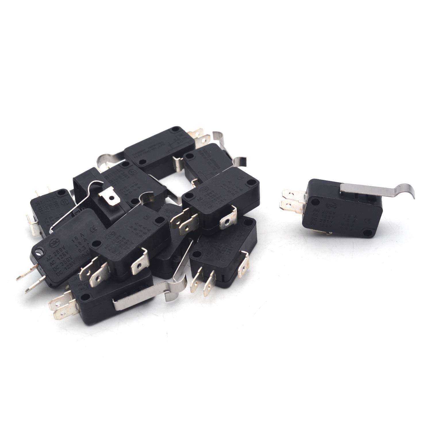Antrader 24-Pack KW12 Micro Switch Limit Switch 3pin 5A 125V Hinge ...