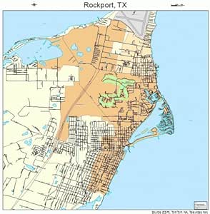 Amazon.com: Large Street & Road Map of Rockport, Texas TX - Printed ...