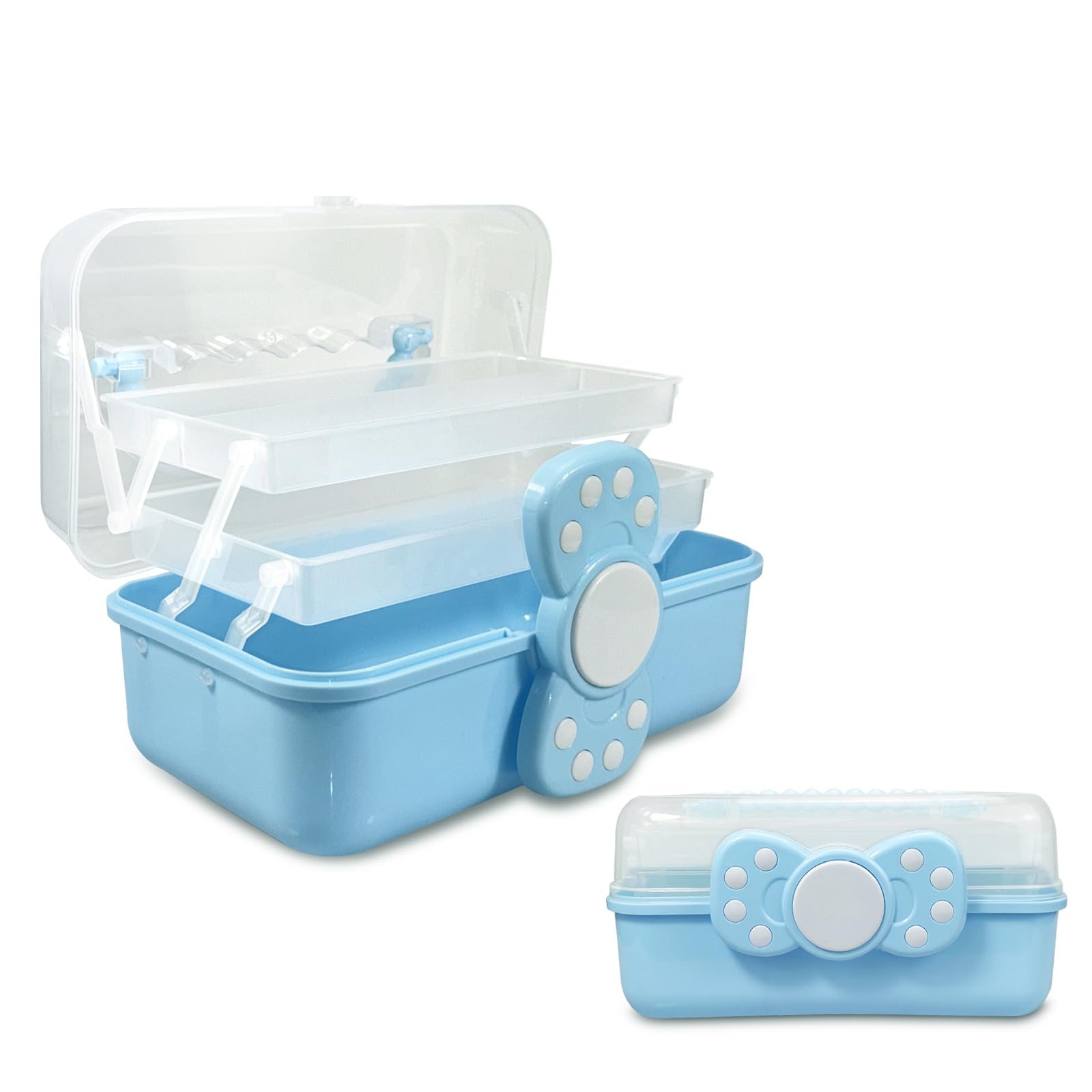 Rictine 10.6in 3-Layer Multipurpose Storage Box Art Craft Organizer ...