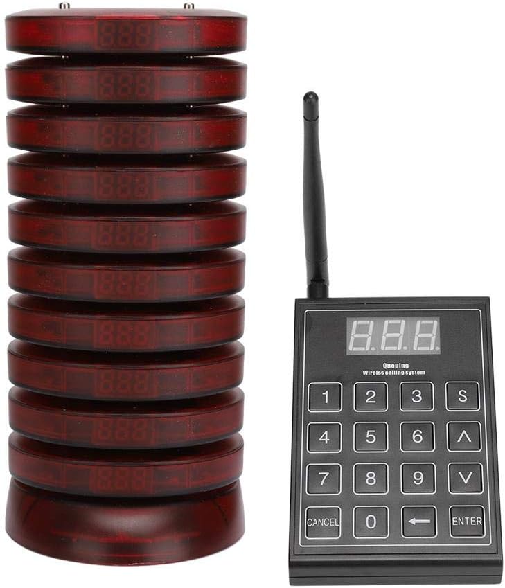 SU-680 10 Restaurant Wireless Pager Calling System, Social Distancing ...