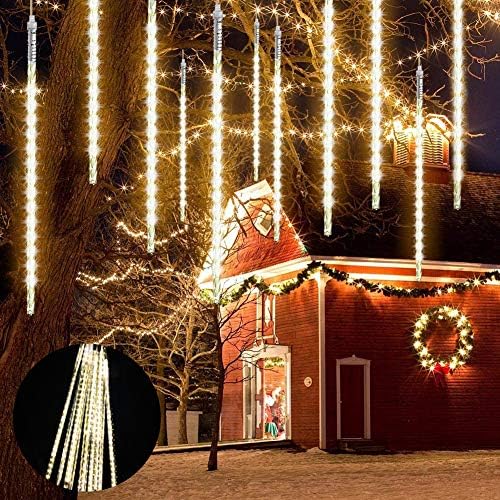 BDL Outdoor String Lights LED Meteor Shower Rain Lights 10 Tube 540 20 ...