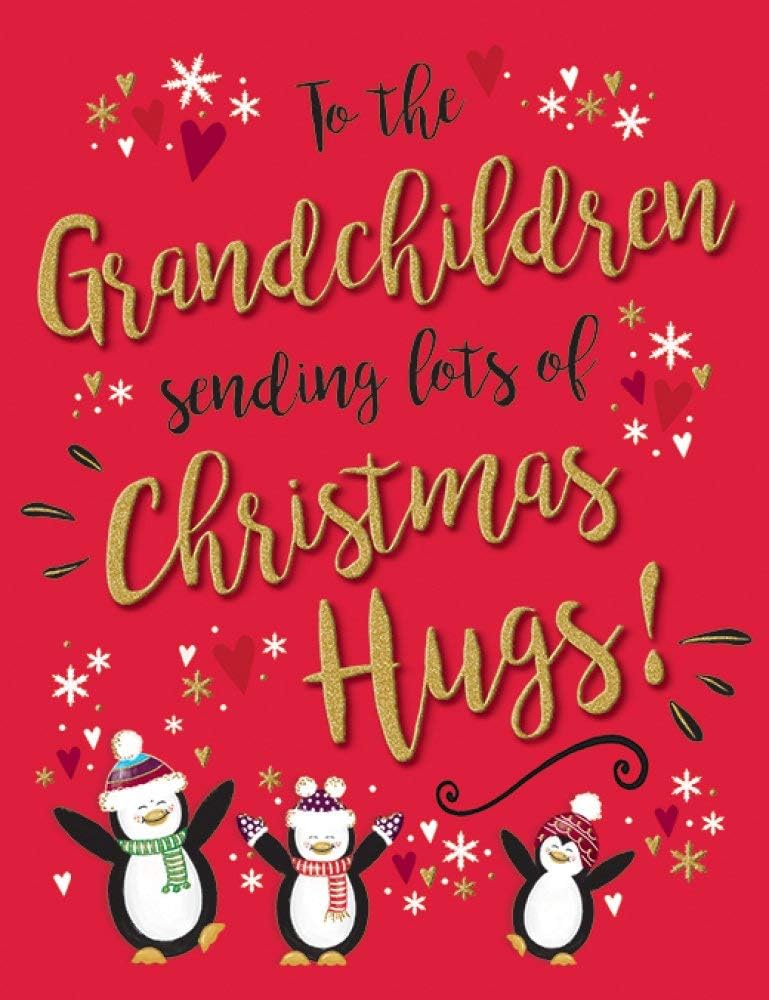 Modern Christmas Card to The Grandchildren - 8 x 6 inches - Piccadilly ...