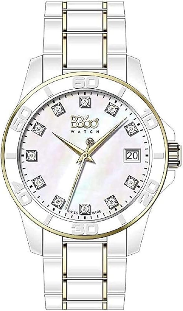 B360 WATCH Women's Quartz Watch B Class ONE LW White IPG Medium, 10 ...