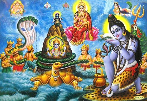 Samudra Manthan by lord shiva/ Shiva drinking poison/ Hindu God Big ...
