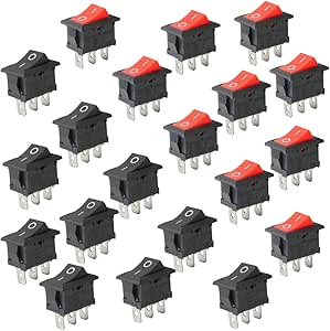 CESFONJER Mini Interruptores Basculantes, Boton Interruptor Rocker, AC ...