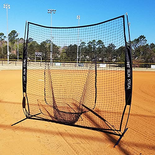Hit Run Steal Heavy Duty Softball & Baseball Net with Carrying Bag ...