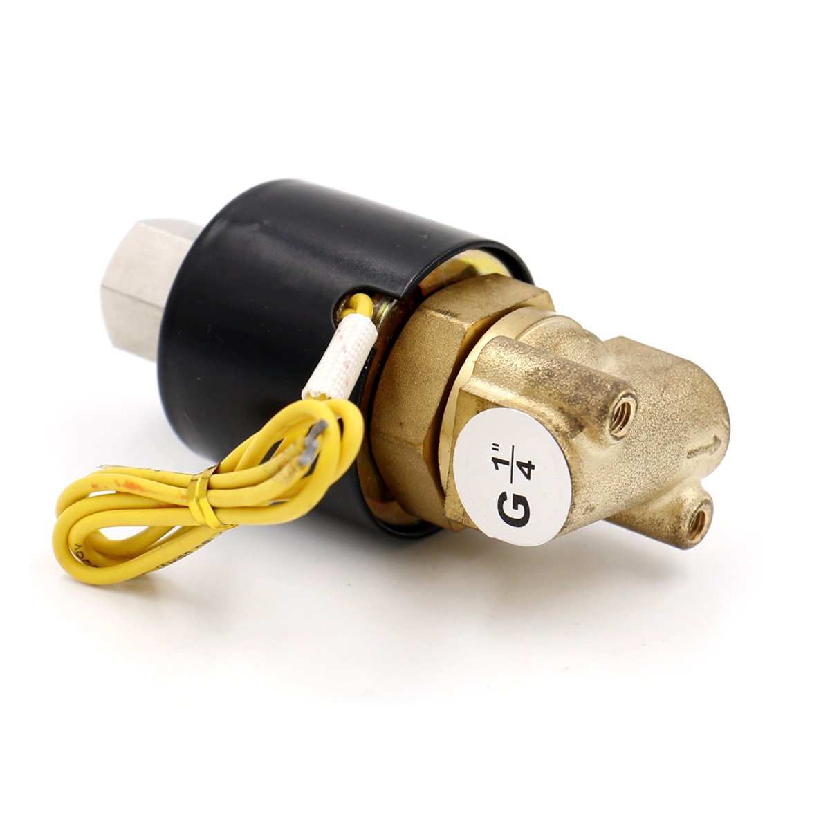 Baomain Brass Electric Solenoid Valve PT1/4 DC 12V 2Way 2position work for Water Air Gas NO ...