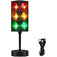Amazon.com: Yexiya Traffic Light Lamp Color Change 11 Inch Mini Stop ...