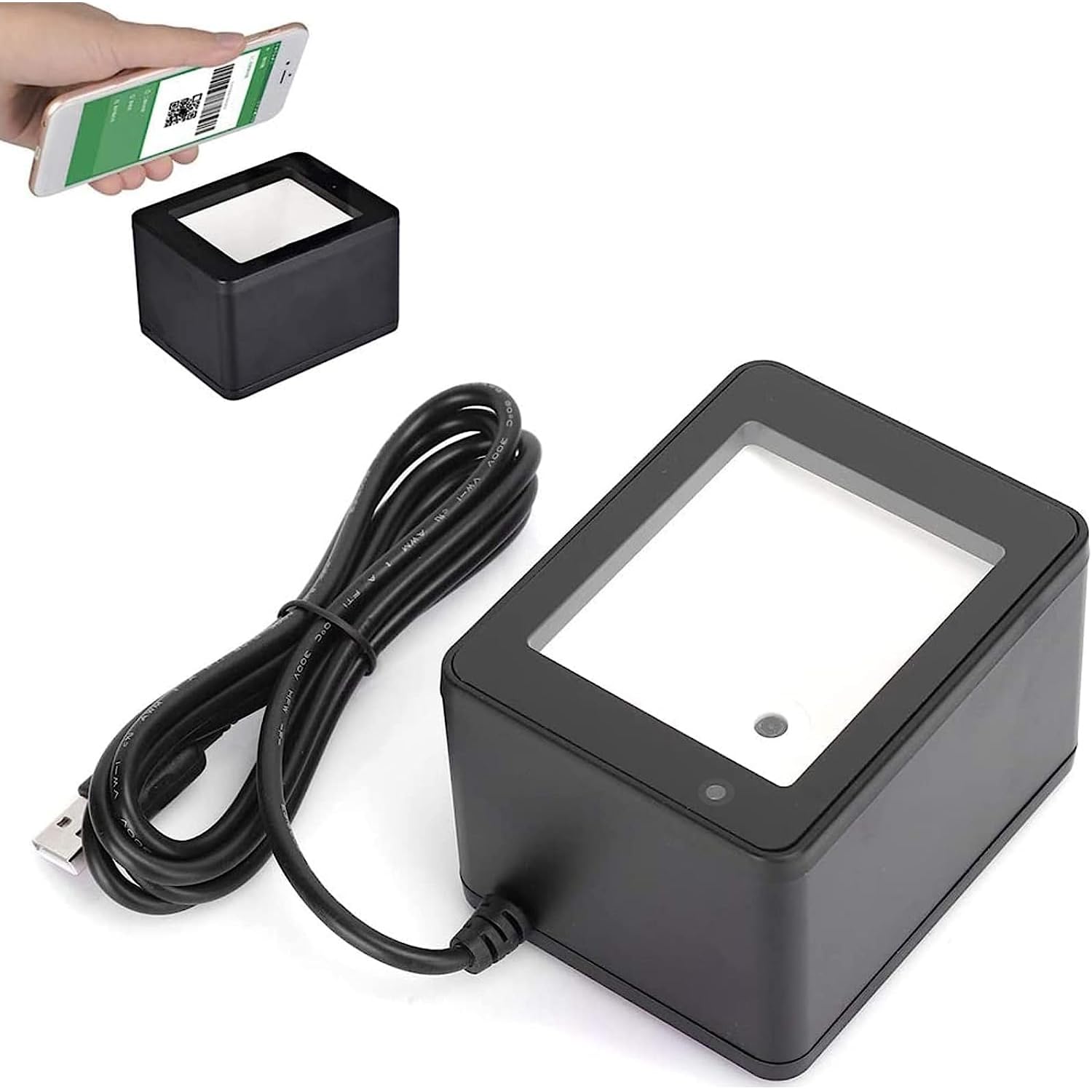 Mua Hands-free QR Barcode Scanner, Portable Desktop Omnidirectional ...