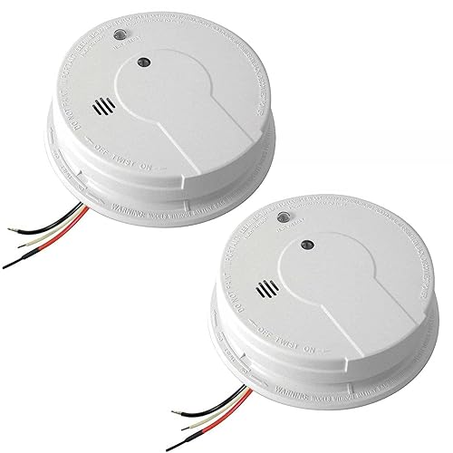 Kidde Smoke Detector, Hardwired Smoke Alarm with 9-Volt Battery Backup ...