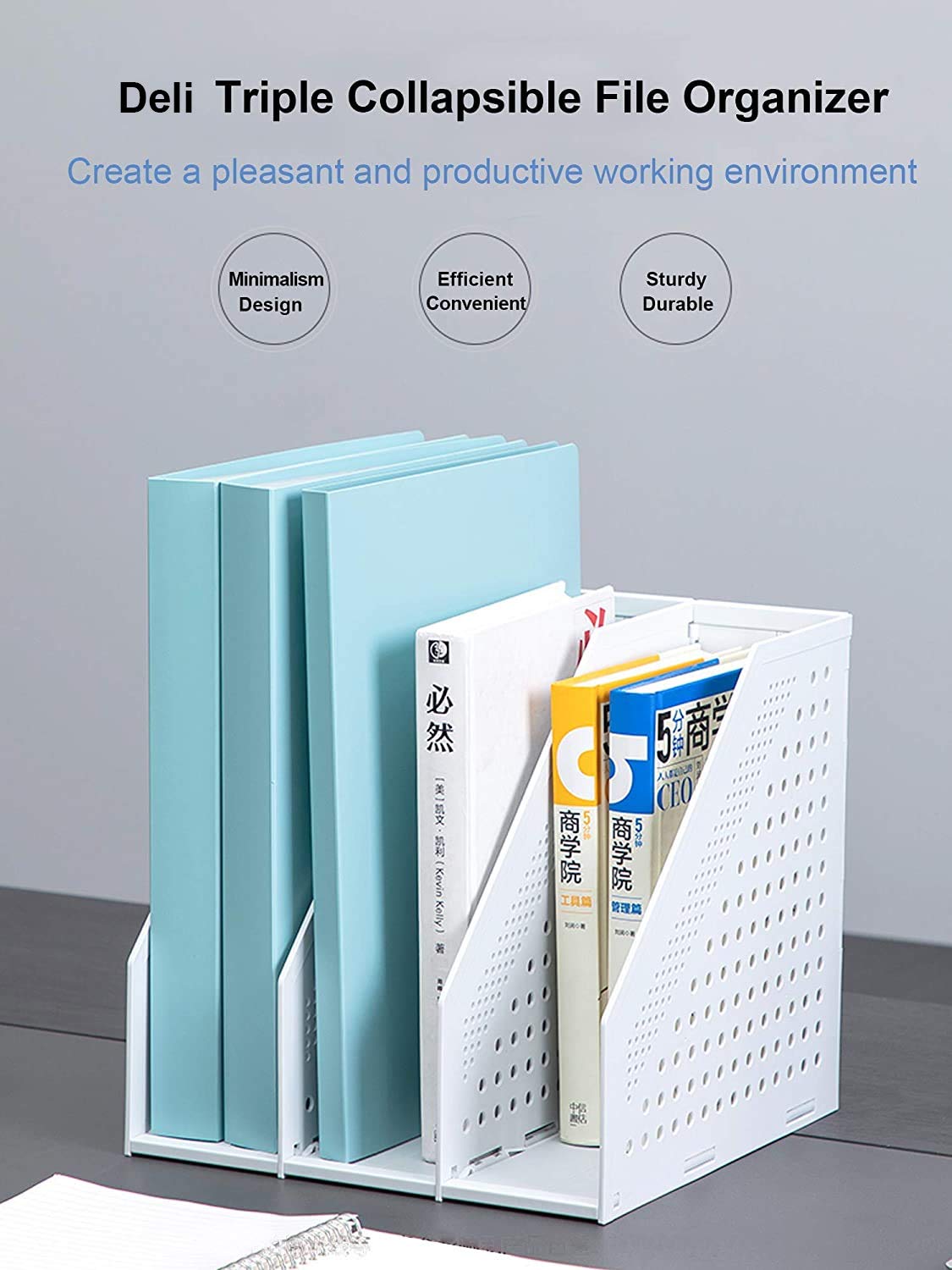 Deli Collapsible Desk Organizer Magazine File Holder For Office ...