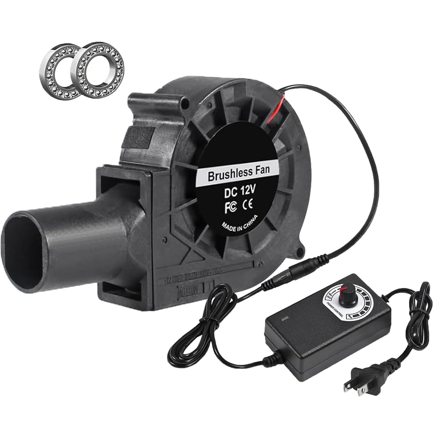 ALMOCN 97mm Blower Fan 12V BBQ Blower Fan with AC Plug 110V 240V BBQ ...