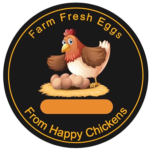 2 Inch Round Fresh Eggs Farmer's Market Packaging Farm Fresh Produce ...